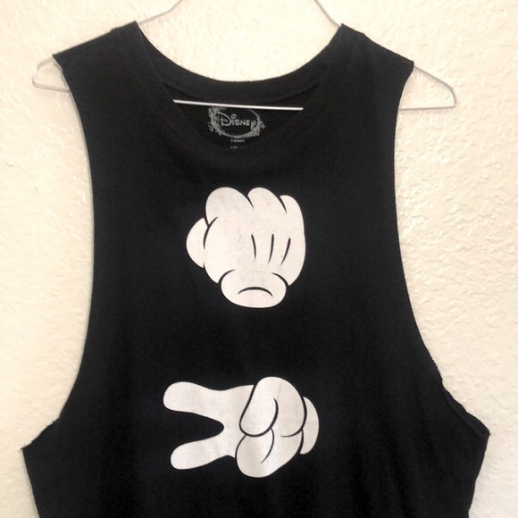 Disney | Tops | Disney Classic Mickey Hand Signals Rock Paper Scissors ...